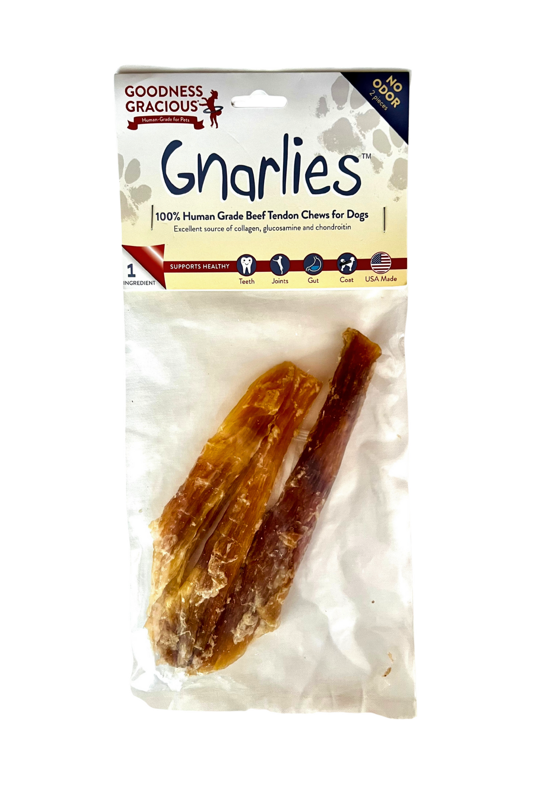 Human Grade Gnarlies Beef Chews for Dogs- Goodness Gracious